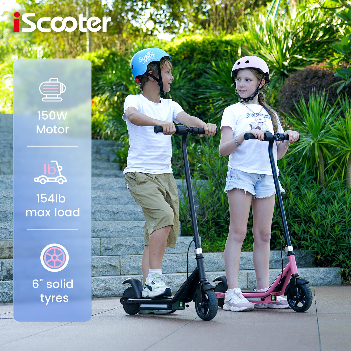 iScooter iK3 Electric Scooter, 150W Motor, LED Display for Kids Ages 6
